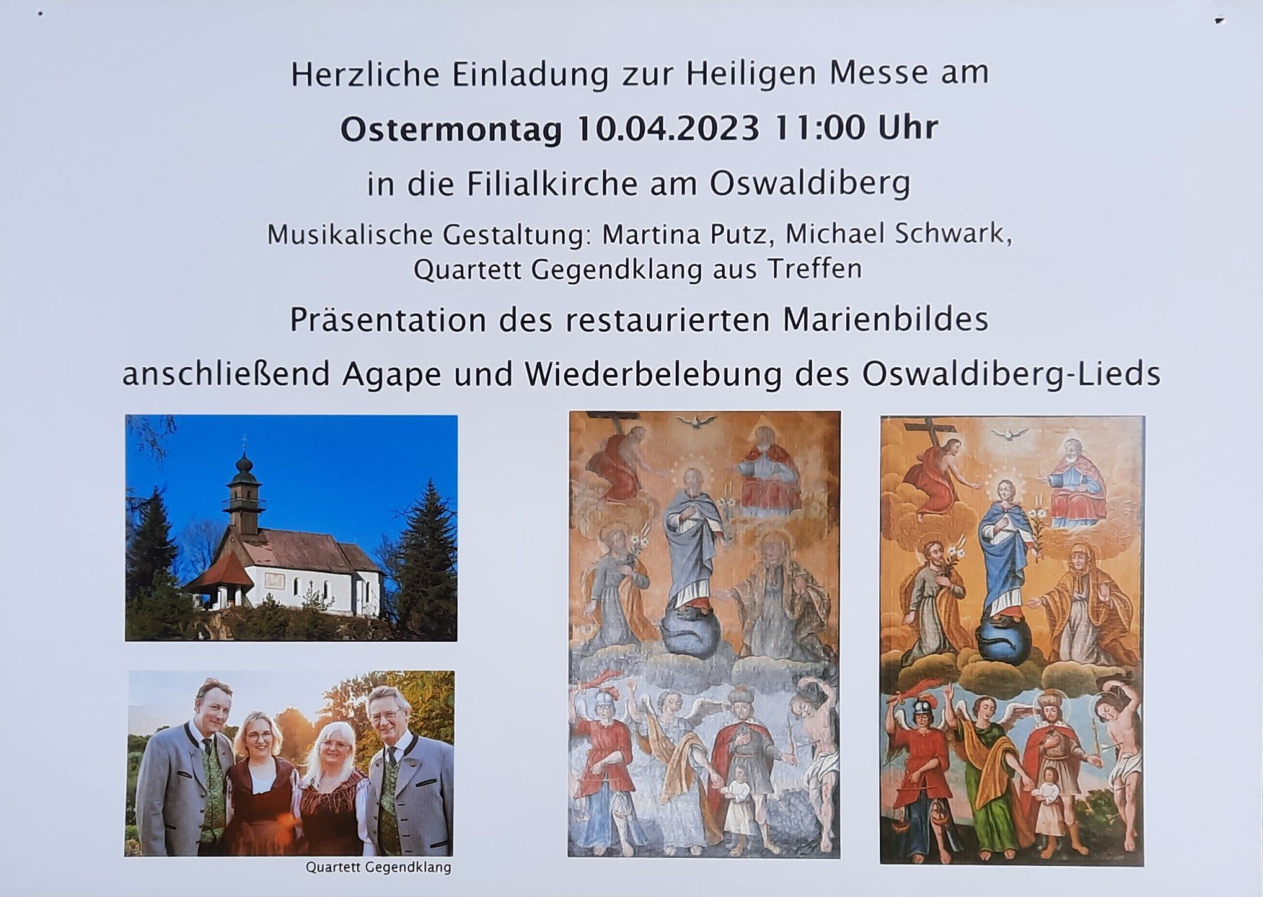 Große Freude über das restaurierte Bild Maria Immaculata auf dem ...
