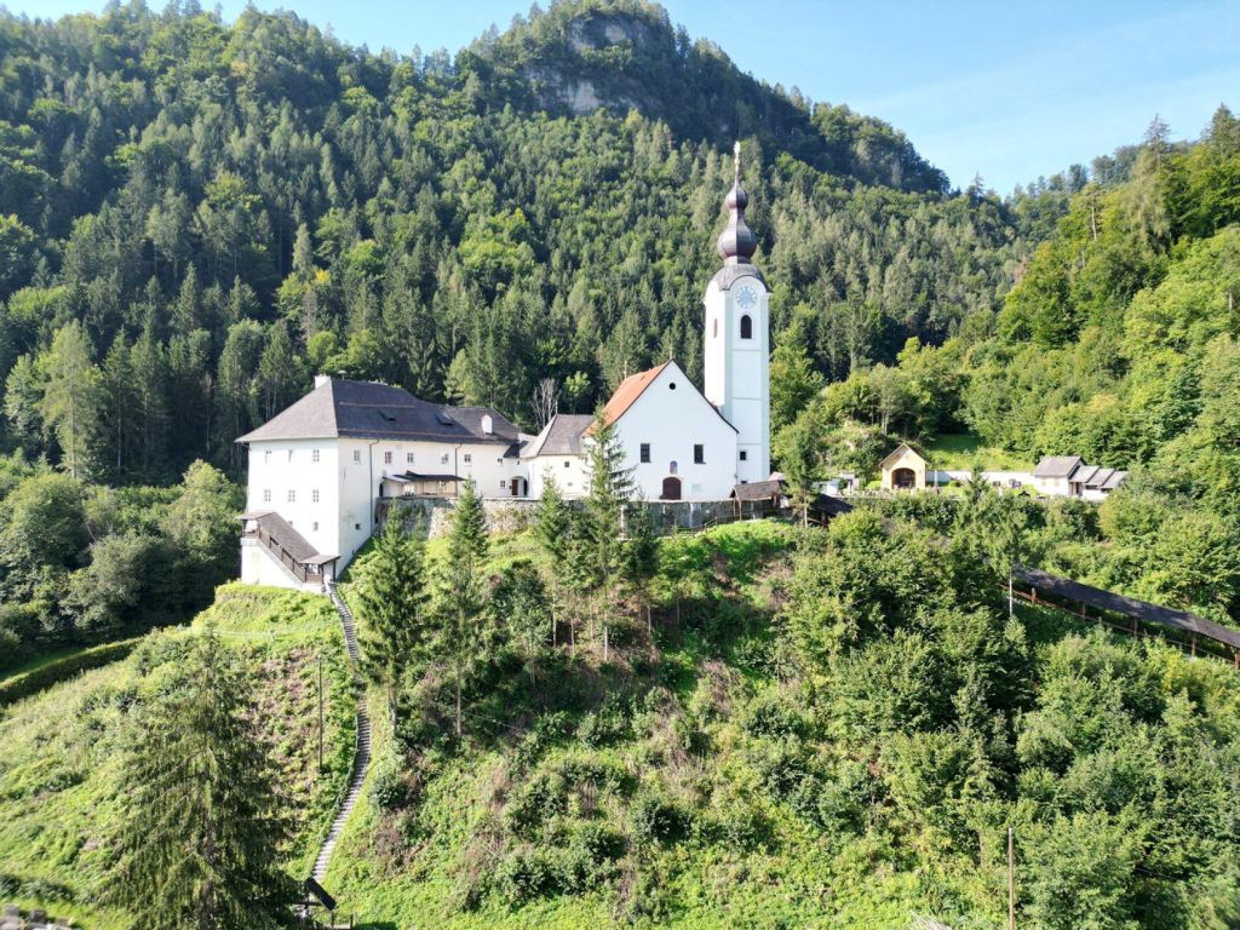 Propstei Gurnitz aus der Vogelperspektive