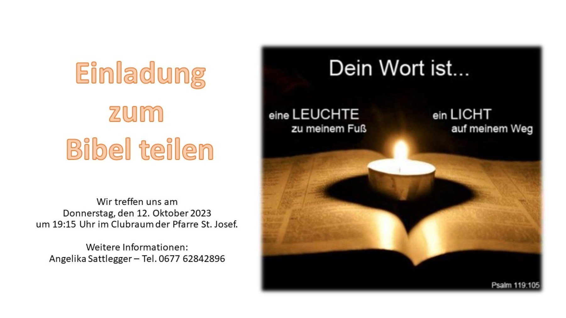 Einladung zum Bibel teilen