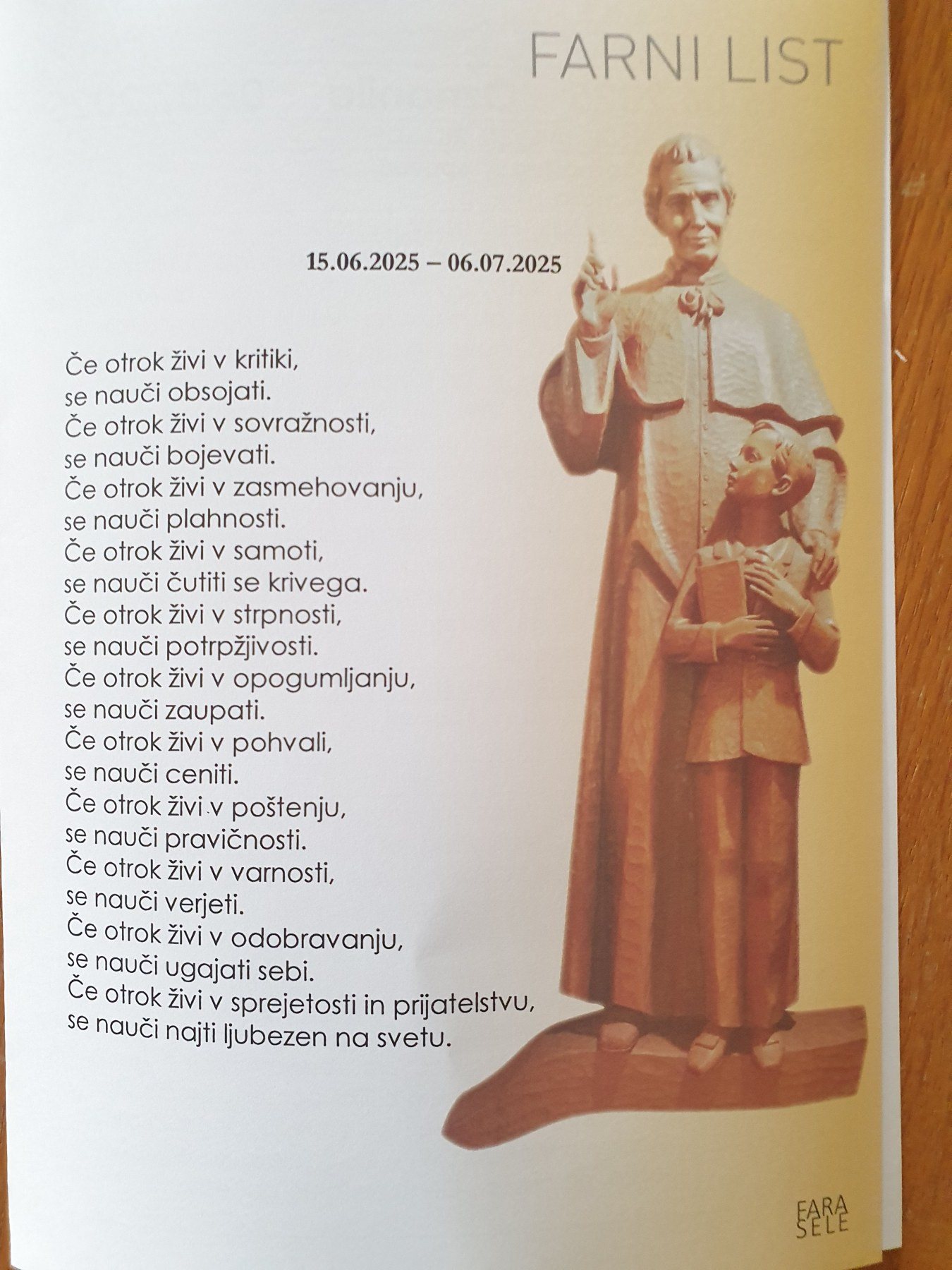 Farni list / Pfarrblatt