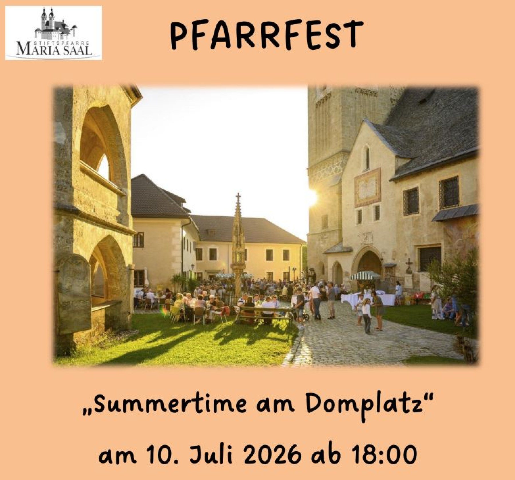 Herzliche Einladung: Pfarrfest “summertime” am Domplatz - Freitag, 10 ...