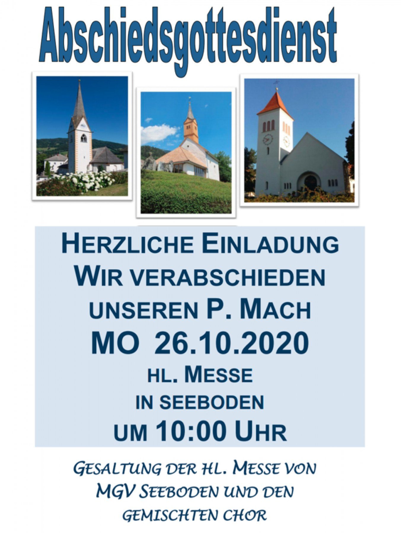 Wir verabschieden uns von Pater Wladyslaw Mach!