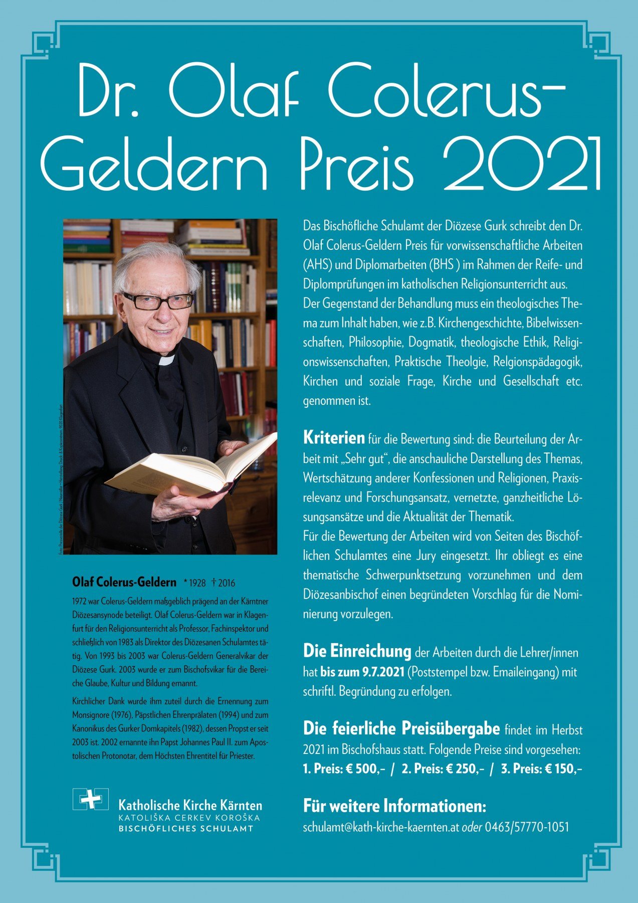 Dr. Olaf Colerus-Geldern Preis 2021